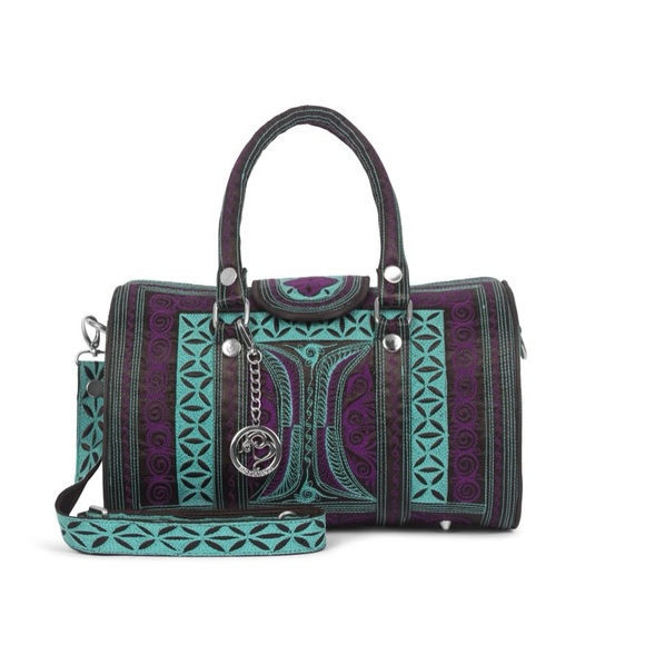 Banda Bags | Bags | Banda Bagpurple And Teal Satchel Bag | Poshmark